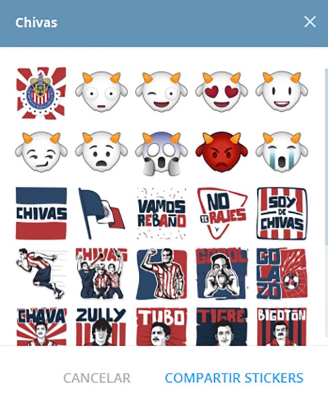 Chivas tiene nuevos stickers para Telegram